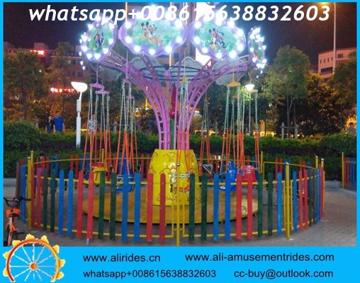 Kiddie rides children carnival games Mini flying chair for sale Flying Swing Tower for Kids