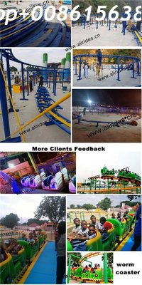 amusement park rides wacky worm coaster for sale 120m track kiddie rides for sale