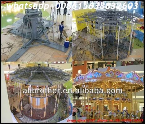 Double deck carousel 48 seats amusement rides for sale