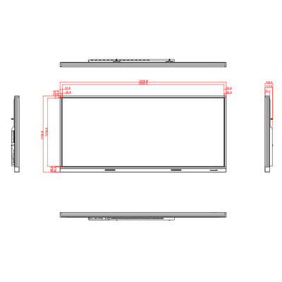 100 inch Large Display 20 Touch Ponits Multi-screen Touch Screen With Speaker whiteboard touch screen