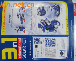 China 3 in 1 solar toys assembly can be assembled: steamboat, windmill, puppy, car, aircraft, ro supplier