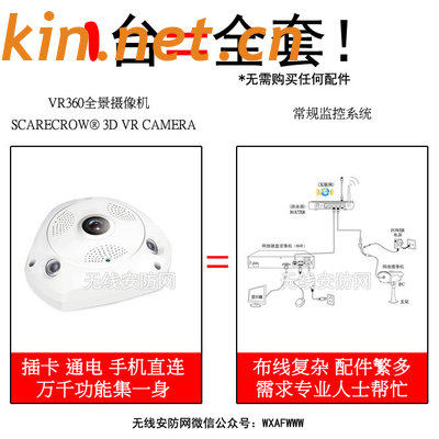 VR 360° degree fish-eye Wi-Fi panoramic camera 10M~30M Panorama 360 ° fisheye camera, WiFi links and network links supplier