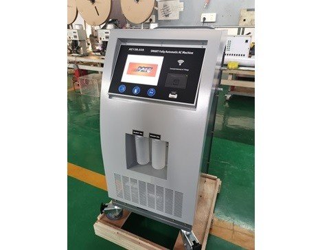 Touch Screen AC Recovery Machine Special For R134A With Recovery Recycling Recharge
