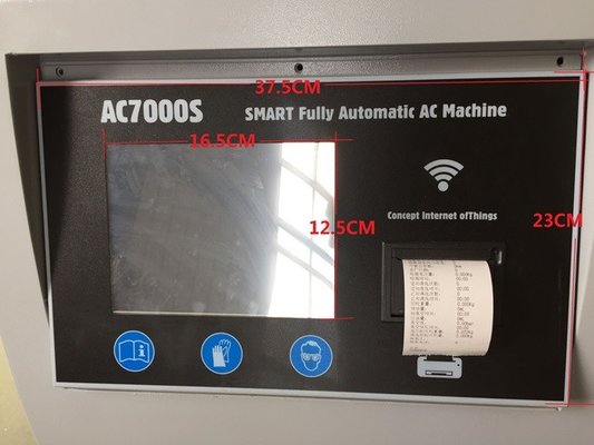 Touch Screen AC Recovery Machine Special For R134A With Recovery Recycling Recharge