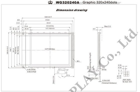 China WINSTAR 320x240 Graphic LCD WG320240A ，WG320240B0，WG320240BX，WG320240C0，WG320240CX supplier