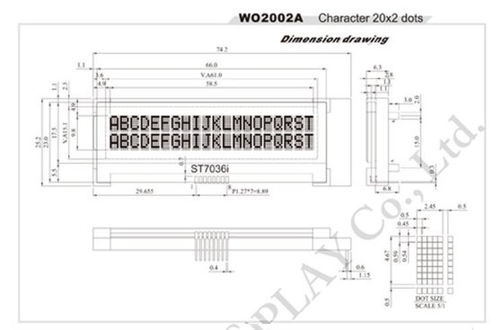 China WINSTAR 20*2 COG LCD WO2002A,16*2 COG LCD WO1602F,16*2 COG LCD WO1602H supplier