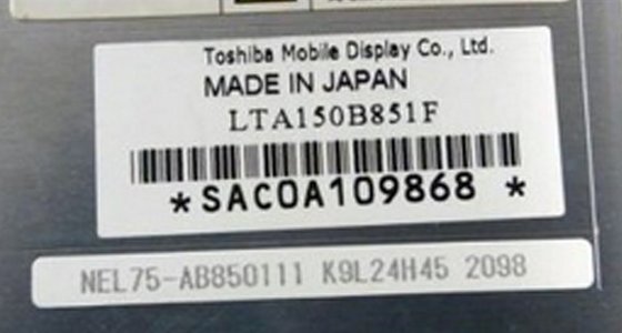 toshiba LTA150B851F LTA150B850F LTA150B852F，LTM12C31T 2CCFL，NRL75-8809A-114，LTM08C343S，LTA084C190FLTA121C31U00，LTM08C351 supplier