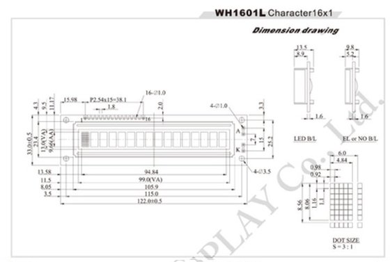 winstar Character LCD  WH1601L  PANEL, supplier