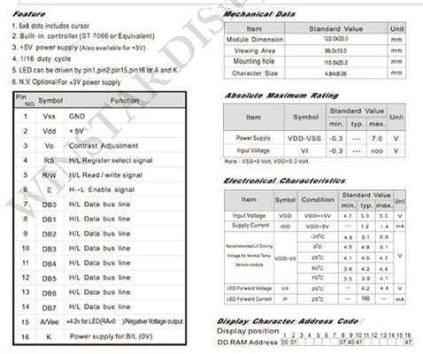 winstar Character LCD  WH1601L  PANEL, supplier