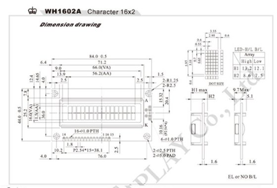 winstar Character LCD WH1602A   PANEL, supplier