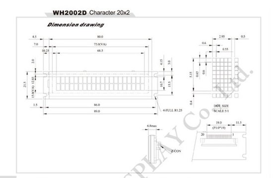 winstar Character LCD WH2002D,Character LCD WH2002L supplier