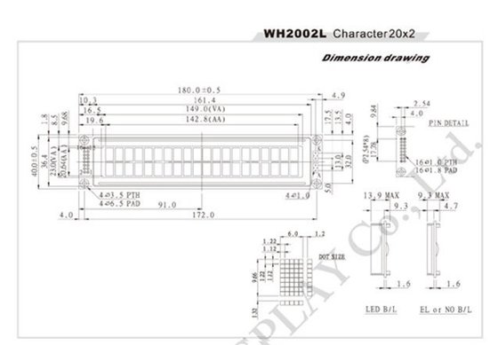 winstar Character LCD WH2002D,Character LCD WH2002L supplier