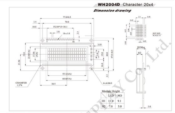 winstar 20*4 Character LCD WH2004A,Character LCD WH2004D ,WH2004H,WH2004G,20*4 Character LCD WH2004L20*4 Character LCD supplier