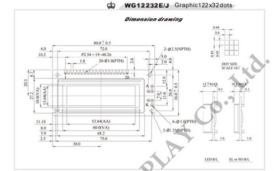 WINSTAR  Graphic LCD WG12232A/C ,WG12232B/G ,WG12232E/J ,WG12232O,WG12232L supplier