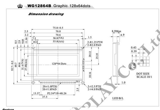 WINSTAR  Graphic LCD WG12864A,WG12864B,WG12864C, supplier