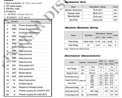 WINSTAR  Graphic LCD WG12864A,WG12864B,WG12864C, supplier