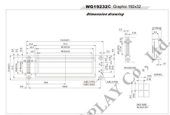 WINSTAR 192*32 Graphic LCD WG19232B,192*32 Graphic LCD WG19232C , supplier