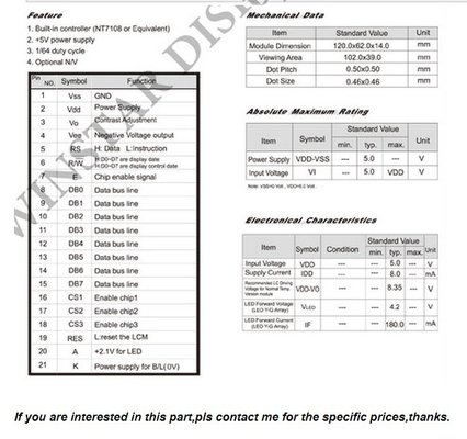 WINSTAR 192*64 Graphic LCD WG19264A,192*64 Graphic LCD WG19264C ,LCD WG19264D,WG19264EWG19264F supplier
