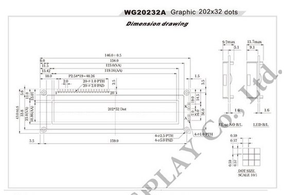 WINSTAR 202*32 Graphic LCD WG20232A ，202*32 Graphic LCD WG20232C supplier