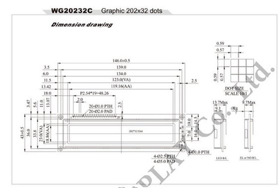 WINSTAR 202*32 Graphic LCD WG20232A ，202*32 Graphic LCD WG20232C supplier