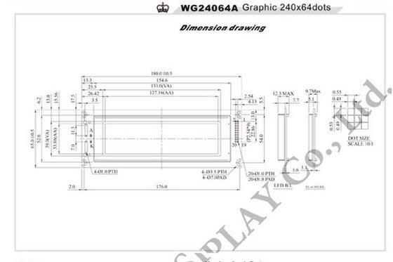 240*64 Graphic LCD WG24064A，240*64 Graphic LCD WG24064B ，WG24064C，240*64 Graphic LCD WG24064G，240*64 Graphic LCD WG24064 supplier