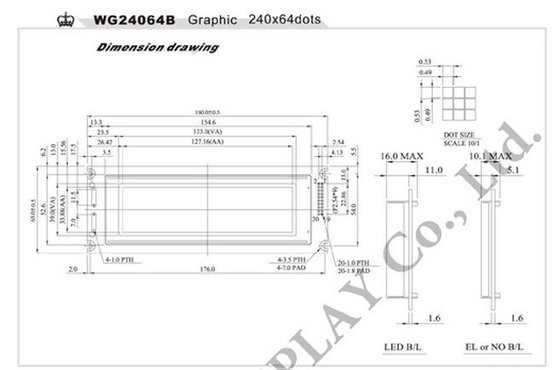 240*64 Graphic LCD WG24064A，240*64 Graphic LCD WG24064B ，WG24064C，240*64 Graphic LCD WG24064G，240*64 Graphic LCD WG24064 supplier