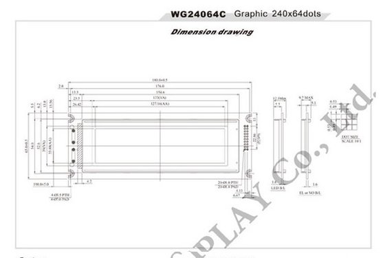 240*64 Graphic LCD WG24064A，240*64 Graphic LCD WG24064B ，WG24064C，240*64 Graphic LCD WG24064G，240*64 Graphic LCD WG24064 supplier