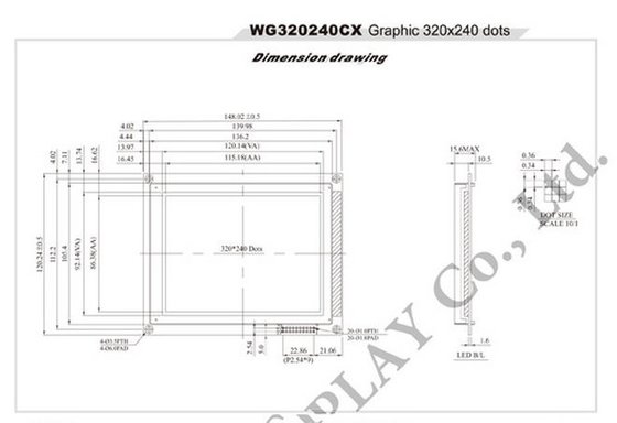 WINSTAR 320x240 Graphic LCD WG320240A ，WG320240B0，WG320240BX，WG320240C0，WG320240CX supplier