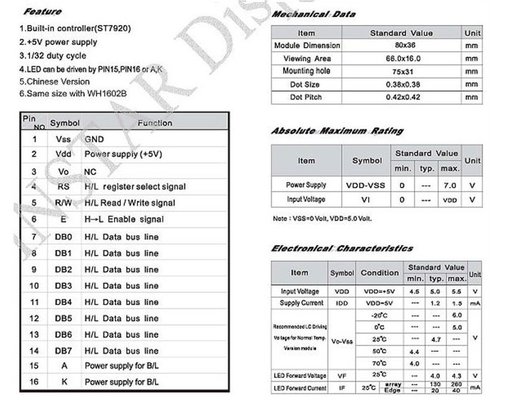 WINSTAR 144*32 Chinese LCD WG14432B，WG14432C，WG14432E supplier