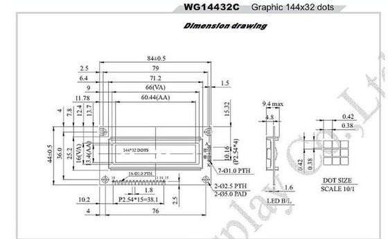WINSTAR 144*32 Chinese LCD WG14432B，WG14432C，WG14432E supplier