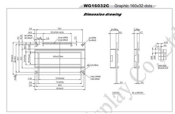 WINSTAR 160*32  LCD WG16032D，192*32  LCD WG19232B supplier