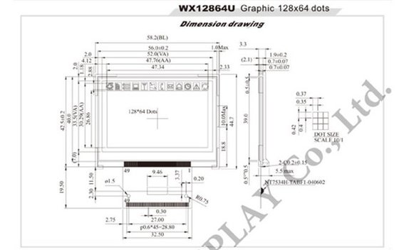 WINSTAR 128*64 TAB LCD WX12864T1，128*64 TAB LCD WX12864U ，128*64 TAB LCD WX12864U1 supplier