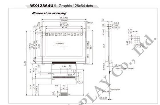 WINSTAR 128*64 TAB LCD WX12864T1，128*64 TAB LCD WX12864U ，128*64 TAB LCD WX12864U1 supplier