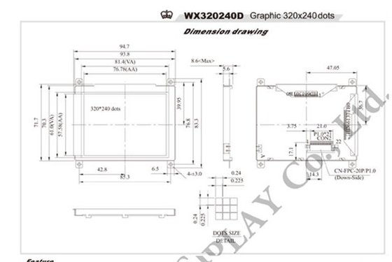 WINSTAR 240*64 TAB LCD WX24064B1，240*160 TAB LCD WX240160A ，320*240 TAB LCD WX320240D supplier