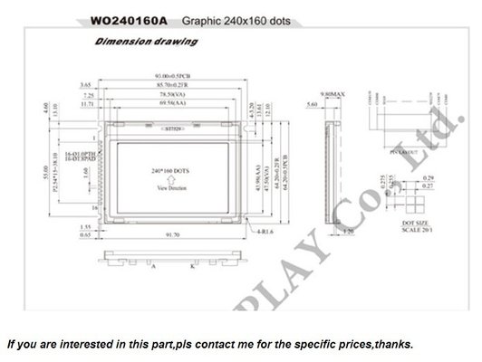 WINSTAR 240*160 COG LCD WO240160A,160*160 COG LCD WO160160A,240*64 COG LCD WO24064A1 supplier