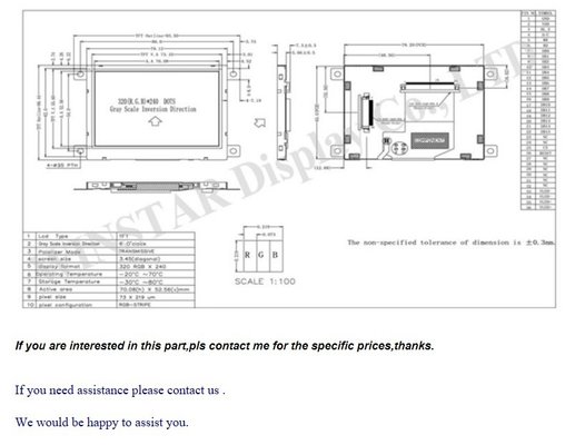 WINSTAR 320*240 TFT LCD WF35L ，320*240 TFT LCD WF35Q，480*272 TFT LCD WF43G supplier