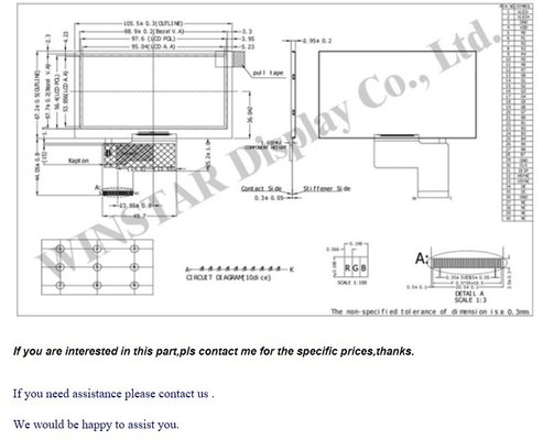 WINSTAR 480*272 TFT LCD WF43H ，480*272 TFT LCD WF43Q ，320*240 TFT LCD WF57B supplier