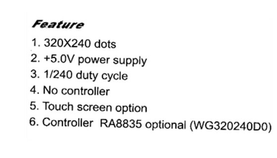 New and original Winstar WG320240D1-TMI-VZ# supplier