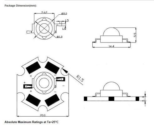 medical LED ,LED lighting 1W Infrared 940nm High Power LED on star PCB supplier