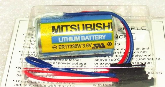 mitsubishi A6BAT ER17330V 3.6V PLC battery，mitsubishi lithium battery ER2/3A ,MR-BAT supplier