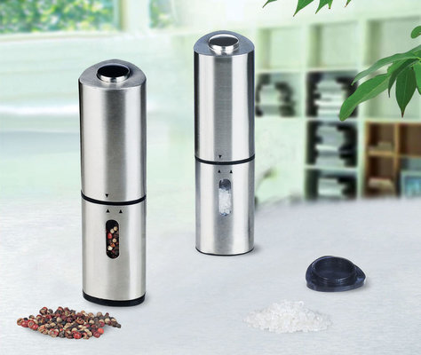 Electric salt or pepper mill with light