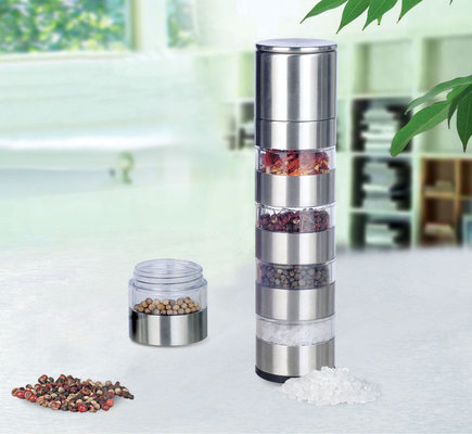 5 in 1 stainless steel pepper grinder