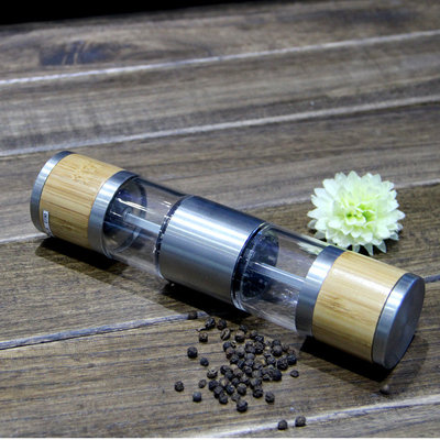 Manual Bamboo salt and pepper grinders