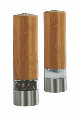 Electric Bamboo pepper or salt grinders
