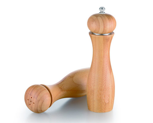 Bamboo Manual salt & pepper mill set