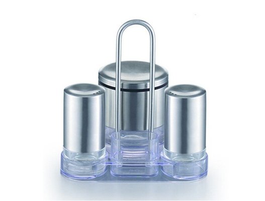 Steel Spice Jar With PMMA Holder