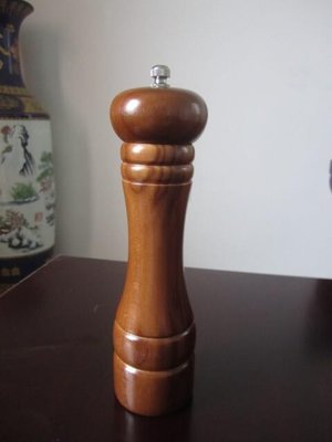 Tall Wooden Manual Pepper Grinder Salt Spices Mill