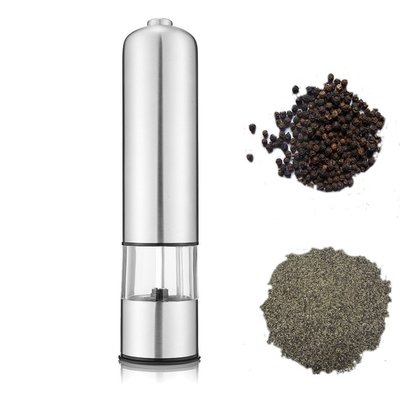 Push Electrical salt and pepper mill with lid