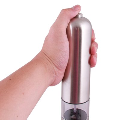 Push Electrical salt and pepper mill with lid