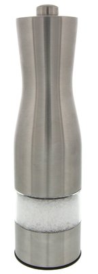 Electric salt or pepper grinding mill with light